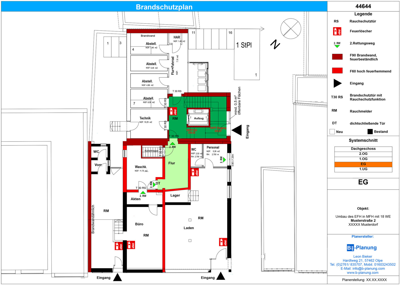 Brandschutzpläne – B-Planung